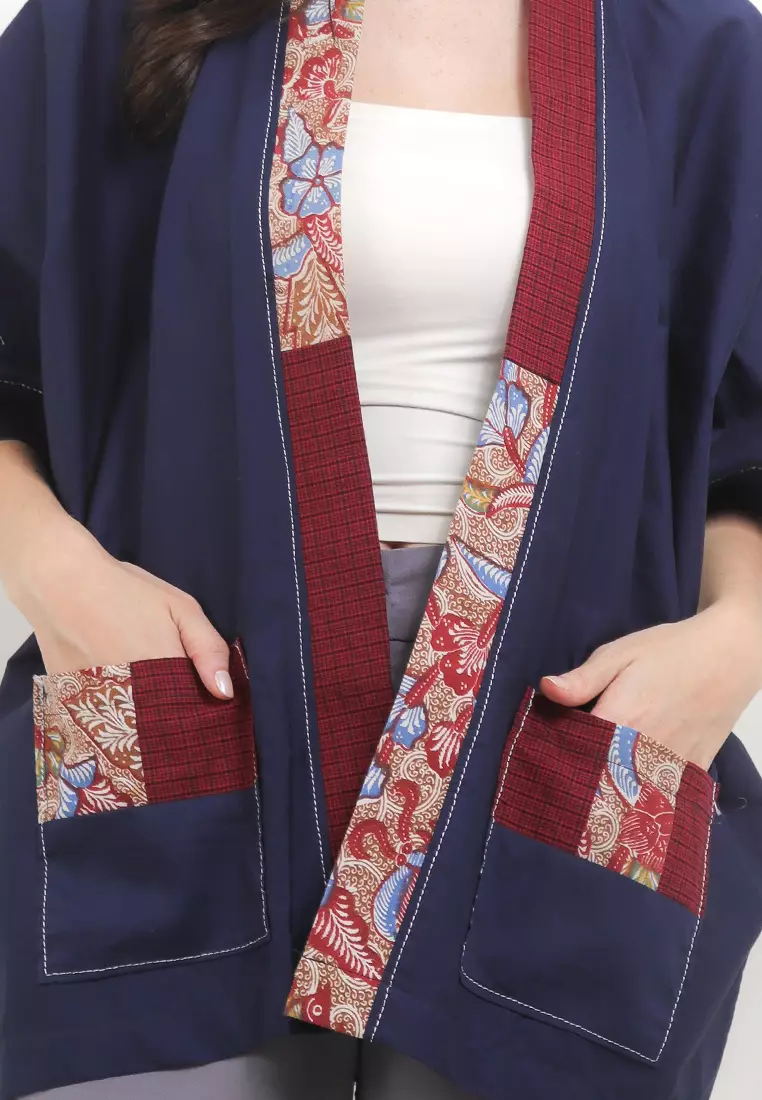 Jual ISVARA BATIK Natura Outer Classic Kombinasi Batik Cap Lengan ...