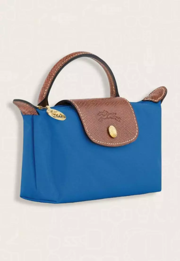 Jual Longchamp Longchamp Le Pliage Original Pouch With Handle Cobalt ...