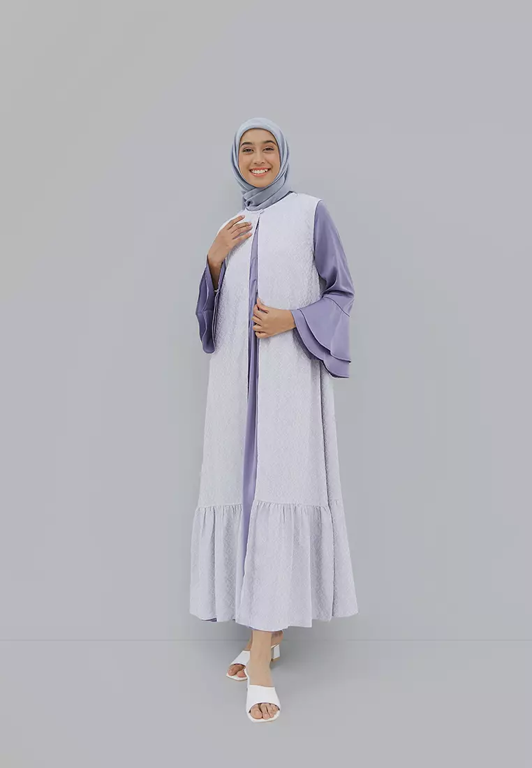 Jual Geela Geela Official - Safiyah Two Set Dress Purple (G.4279 ...
