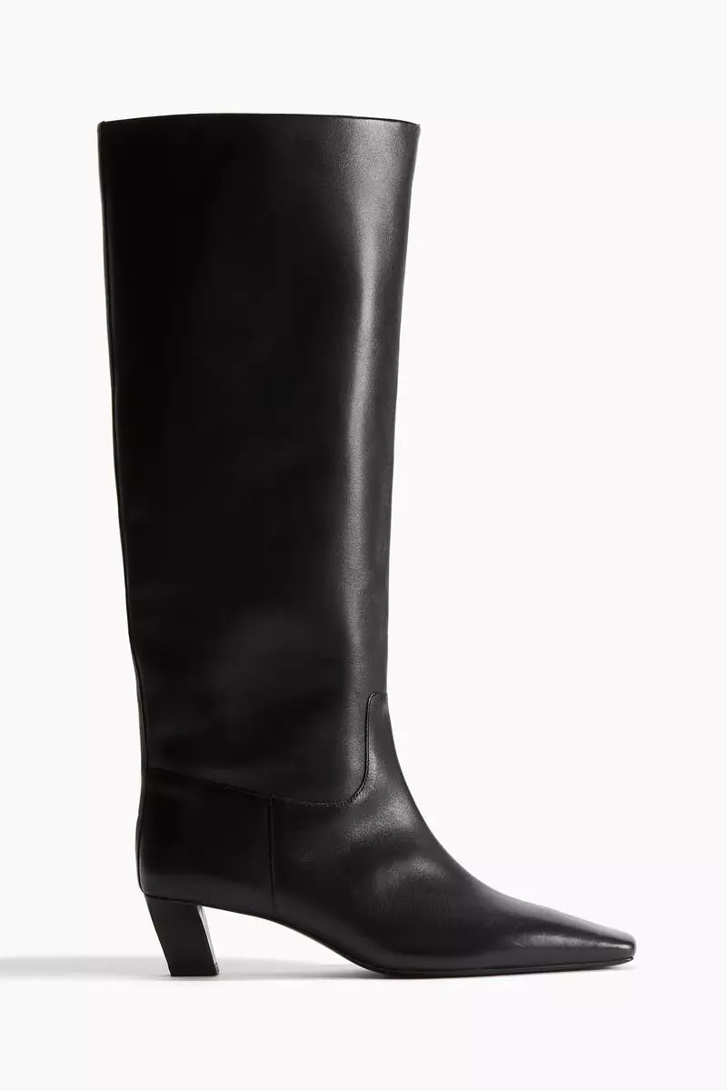 Buy H&M Knee-high leather boots Online | ZALORA Malaysia