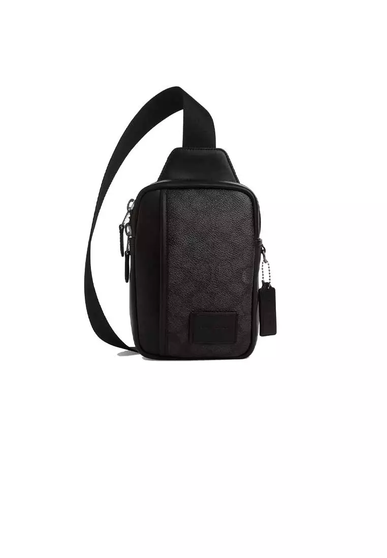 Coach Edge L Pack In Signature Canvas Charcoal/Black CW347 2025 | Buy ...