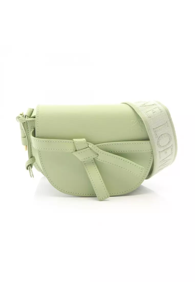 Buy LOEWE Pre-Loved LOEWE Gate dual bag mini Shoulder bag leather Light ...