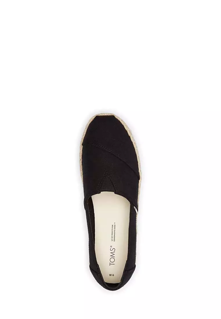 Buy TOMS Toms Alpargata Women's Platform Rope Slip On - Black Heavy Twill 2025 Online | ZALORA