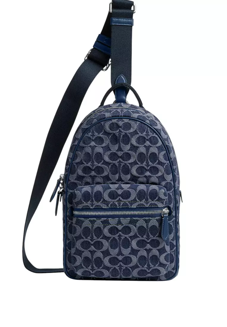 Buy Coach Mens Charter Pack In Signature Denim - Deep Blue 2026 Online ...