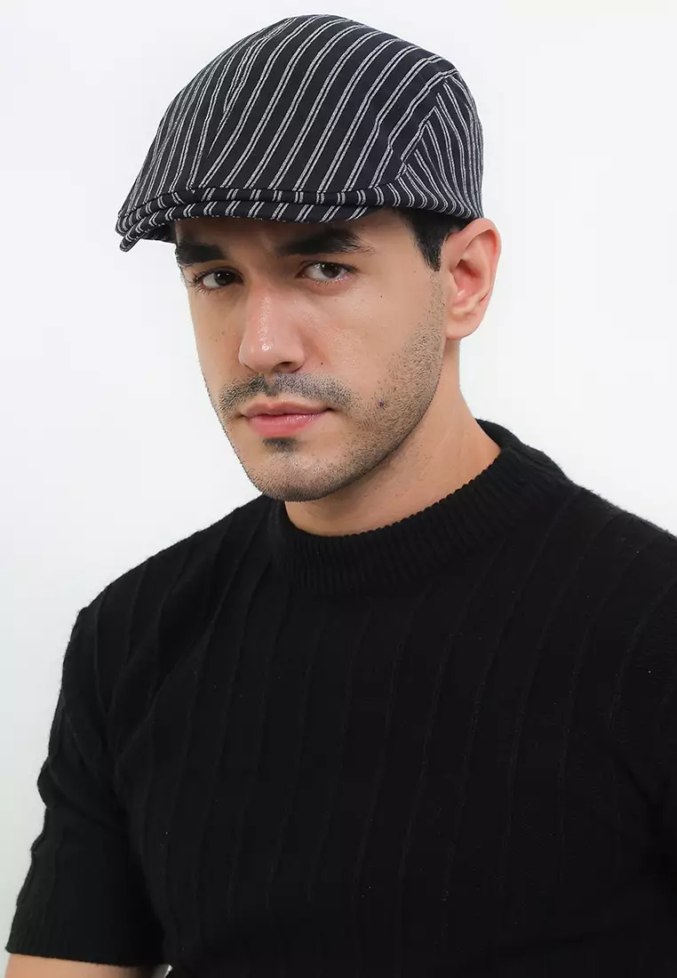 Jual Urban State Striped Flat Cap Original 2026 | ZALORA Indonesia