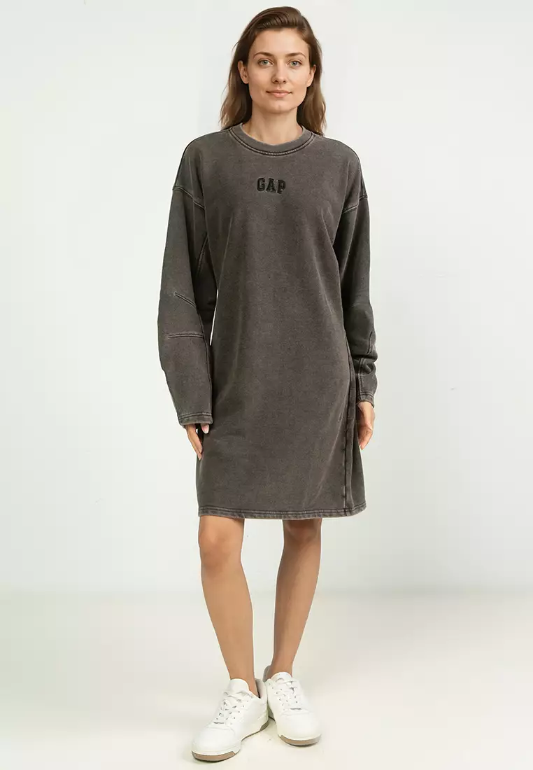 Buy GAP Heavyweight French Terry Logo Sweatshirt Dress 2026 Online | ZALORA