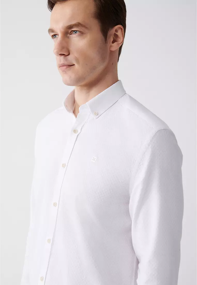 Buy Avva Button Collar Regular Fit Shirt 2025 Online | ZALORA