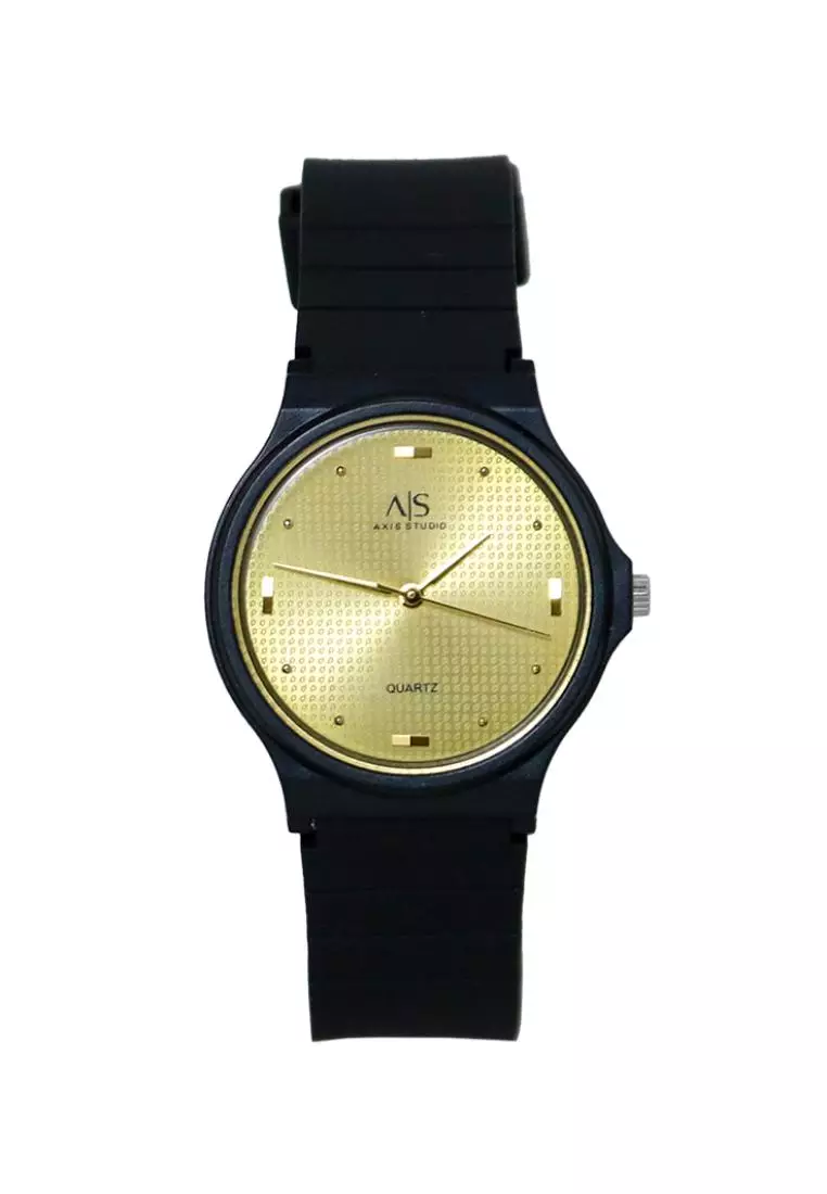 Buy Axis Axis Andy Black/Gold Dial Analog Resin Unisex Watch AP3373 ...