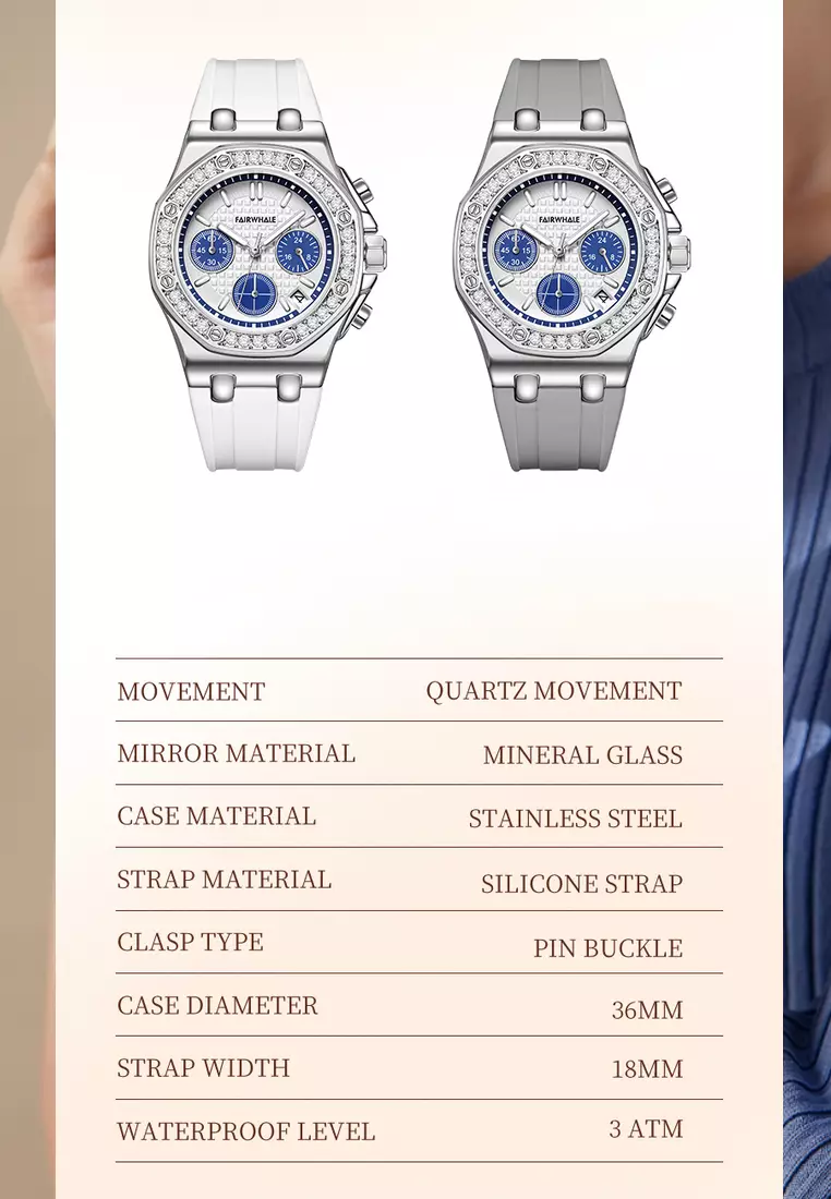 Buy Mark Fairwhale Ladies Stainless Steel Quartz Watch, 35mm, Paved ...