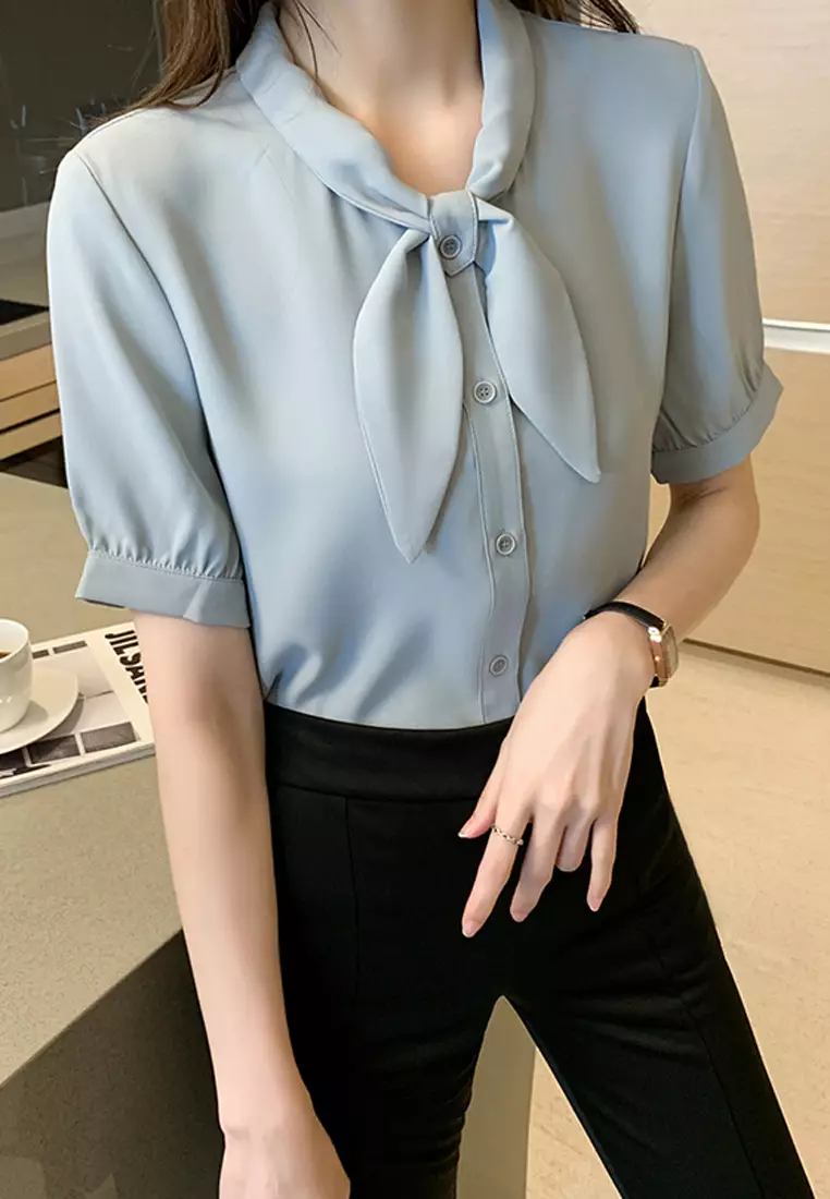 Buy Halo Bow Neck Blouses 2025 Online | ZALORA Philippines