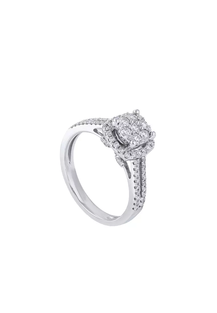 Buy TOMEI TOMEI Diamond Ring, White Gold 750 2025 Online | ZALORA ...