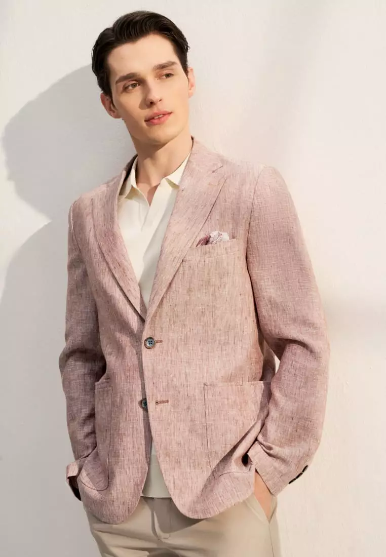 Buy G2000 Linen Polyester Plain Casual Blazer in Relaxed Fit 2025 ...