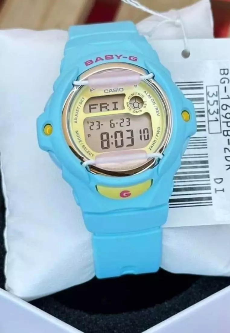 Buy Casio Casio Baby-G Digital Blue Resin Strap Women Watch BG-169PB-2DR 2025 Online | ZALORA