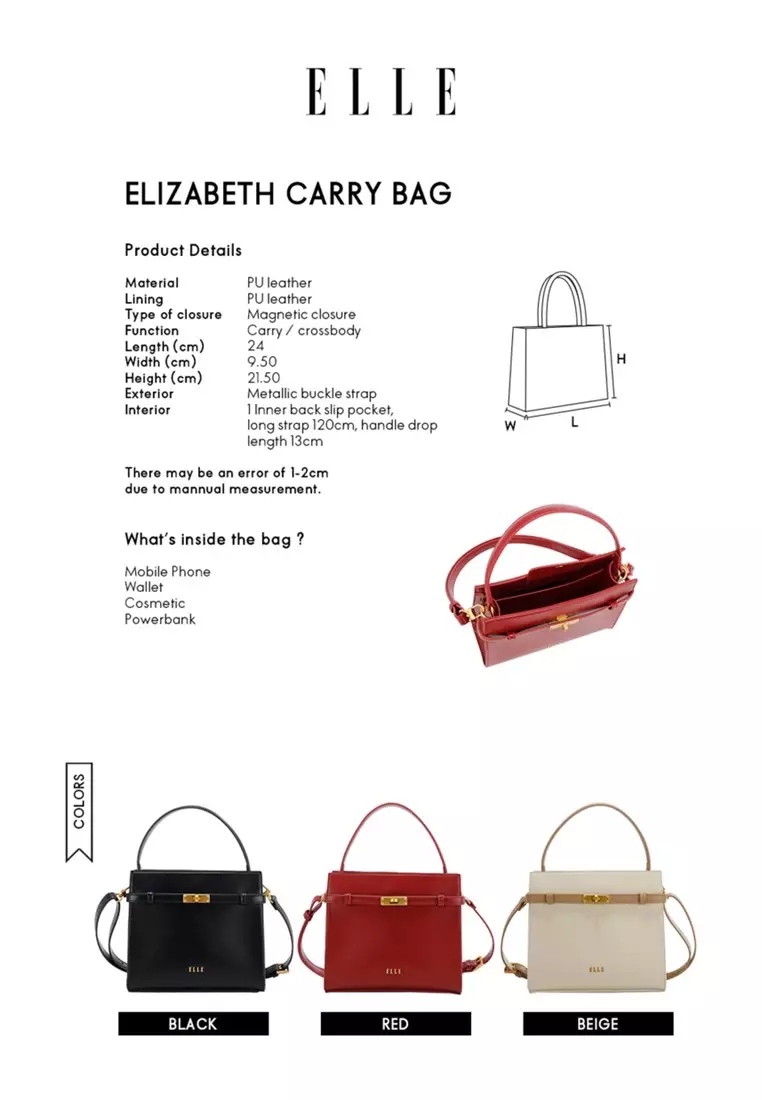 網上選購 ELLE ELIZABETH CARRY BAG 2026 系列 | ZALORA香港