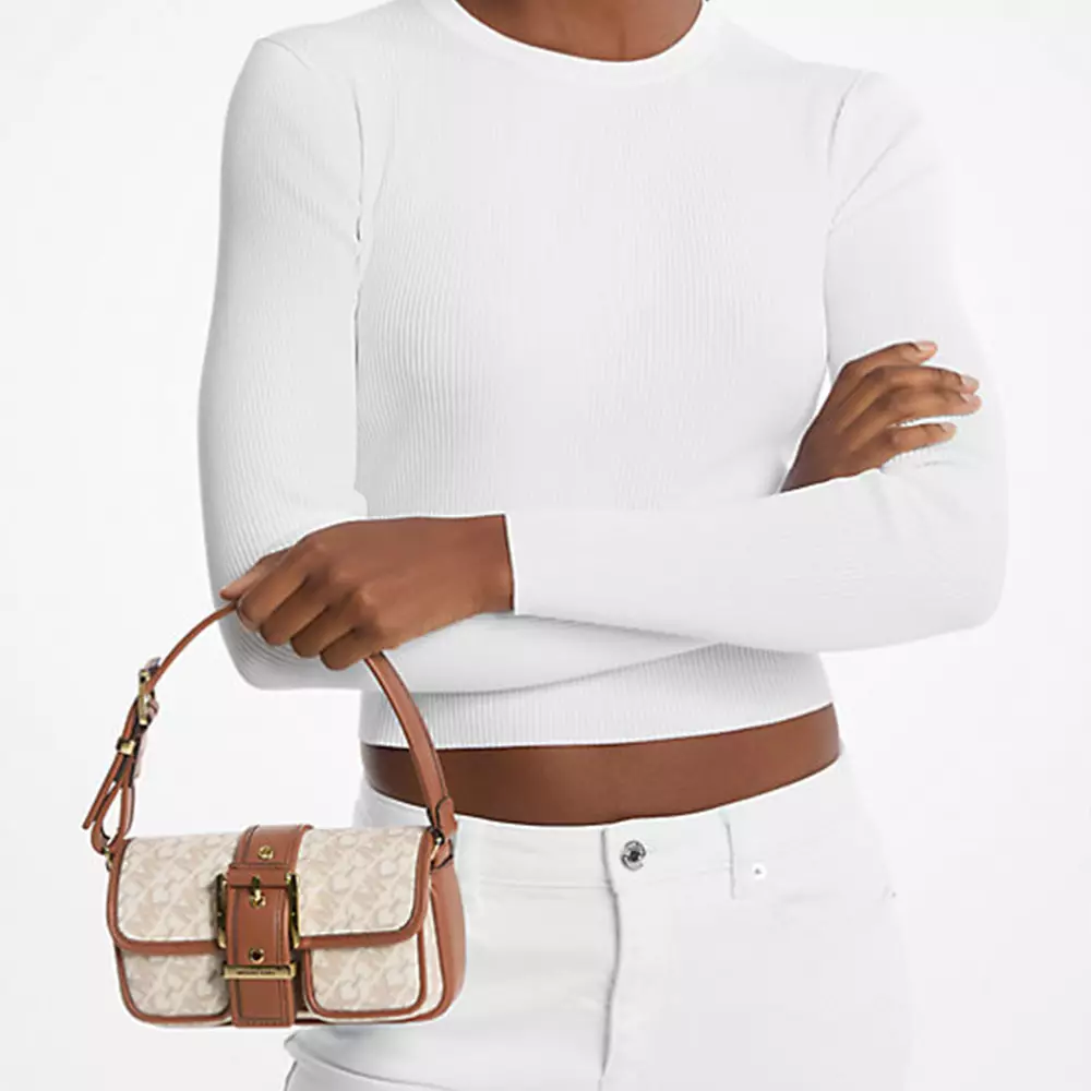 Jual MICHAEL KORS Colby Extra-Small Empire Signature Logo Shoulder Bag ...