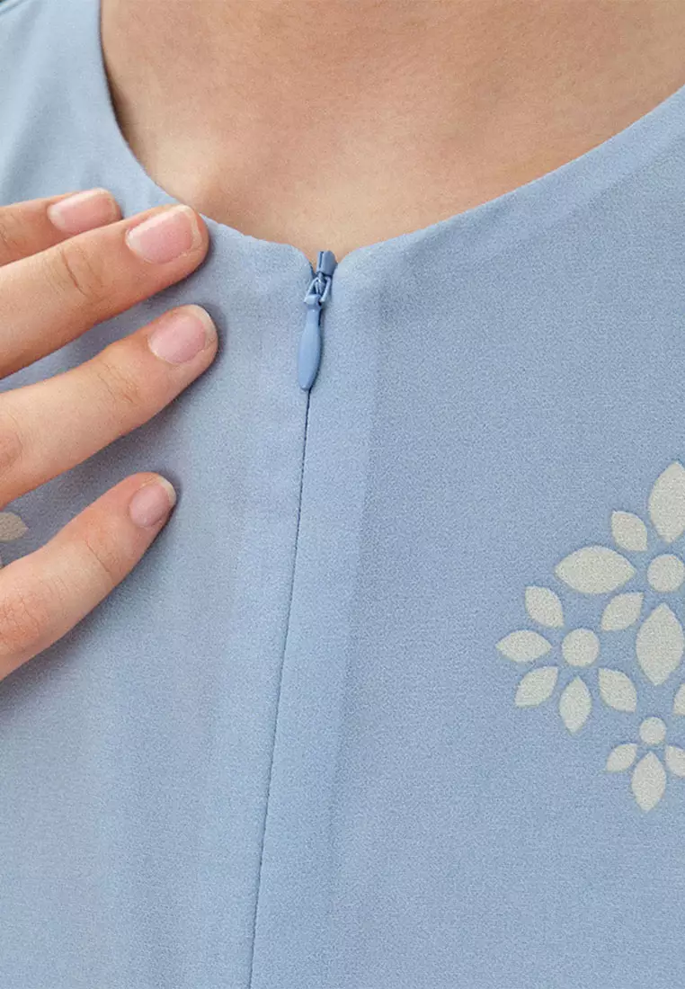 Buy POPLOOK Sentosa Blouse & Skirt - Blue Tiles Online | ZALORA Malaysia