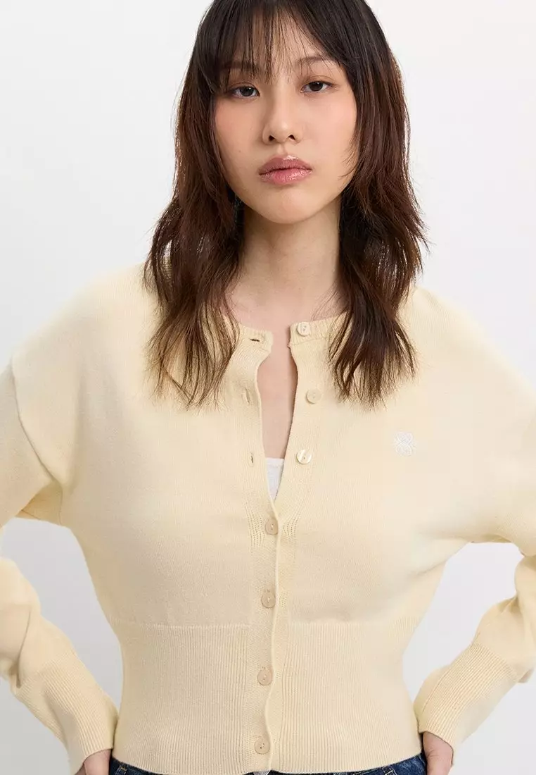 Buy Pomelo Knitted Cardigan - Yellow 2025 Online | ZALORA