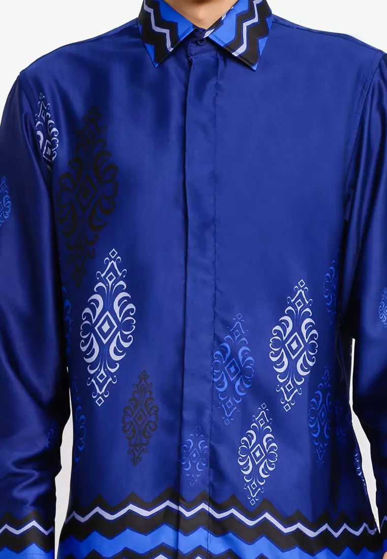 Buy Gene Martino Men Batik Shirt 2025 Online | ZALORA