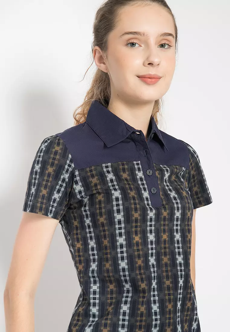 Jual LGS LGS - Kaos Wanita Motif Garis Warna Hitam LLTS.520.LA154.002 ...