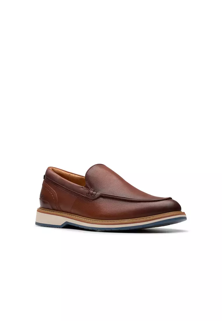 Buy CLARKS Mens Monahan Step Slip On Shoes - Tan Leather 2025 Online ...