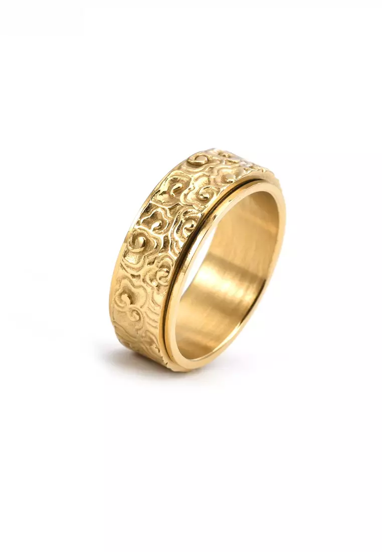 Buy HAPPY FRIDAYS Titanium Steel Rotatable Design Auspicious Clouds ...