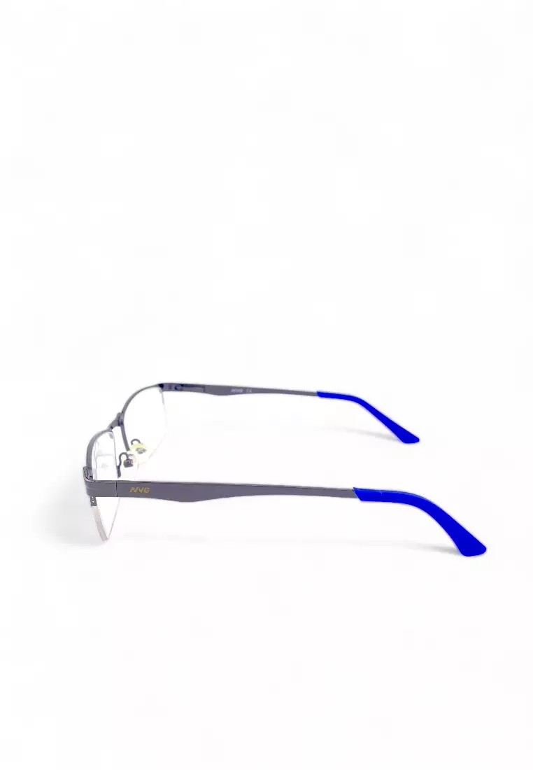 Buy 2.5 NVG OPH Men's Rectangle Frame Grey Metal Optical Frame with ...