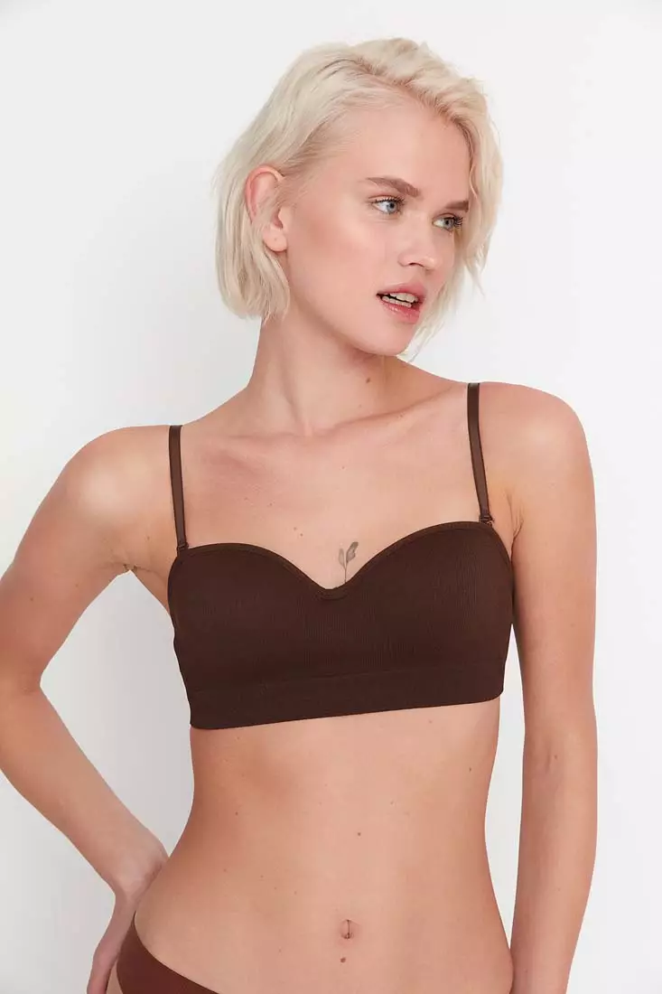Buy Trendyol Ribbed Seamless Bra 2025 Online | ZALORA