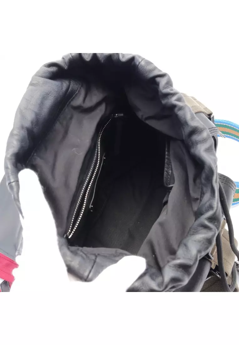 Buy Diesel Pre-loved Diesel Backpack rucksack leather black multicolor ...