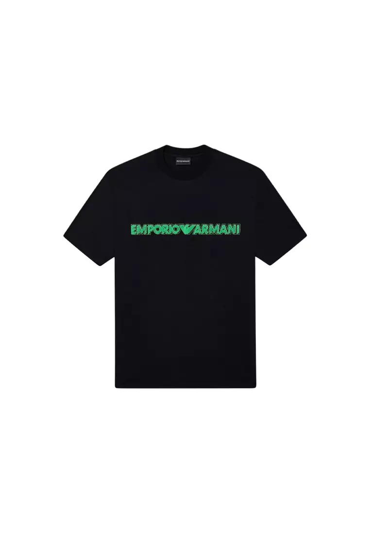 Buy Emporio Armani Men's Short Sleeved T-shirt in Black EM004520 ...