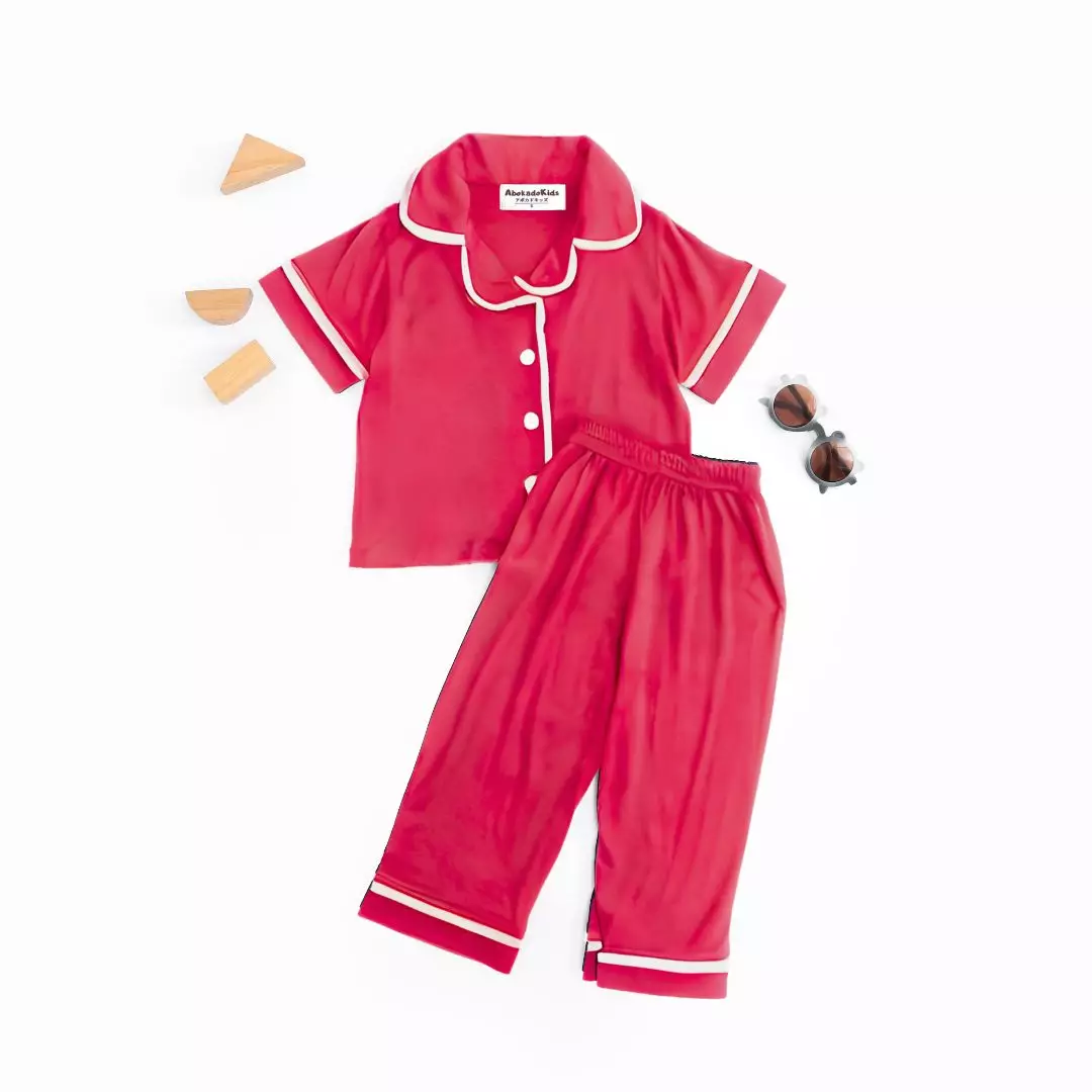 Jual Abokadokids Abokado - Starla Pyjamas Electric Red - Baju Tidur ...
