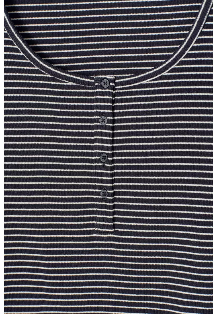 Buy COS RIBBED HENLEY T-SHIRT 2025 Online | ZALORA