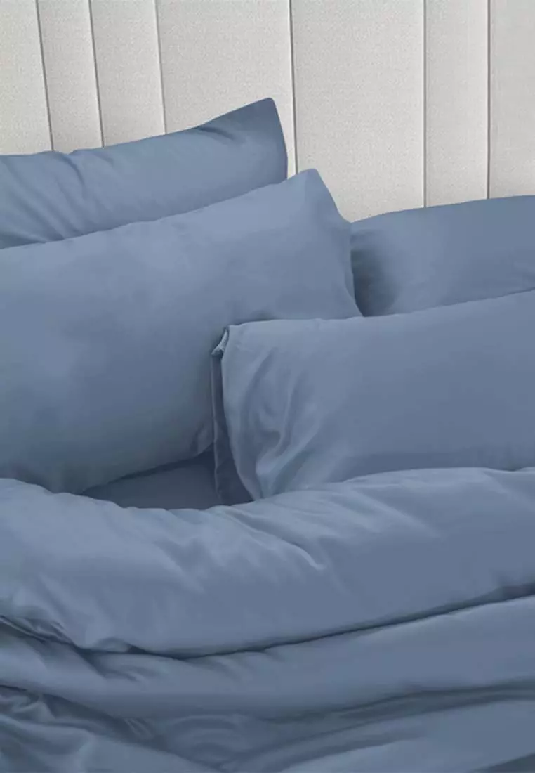 Buy Home de Luxe 3in1 Bedsheet Set Sateen Cotton Grey - Double 2024 ...