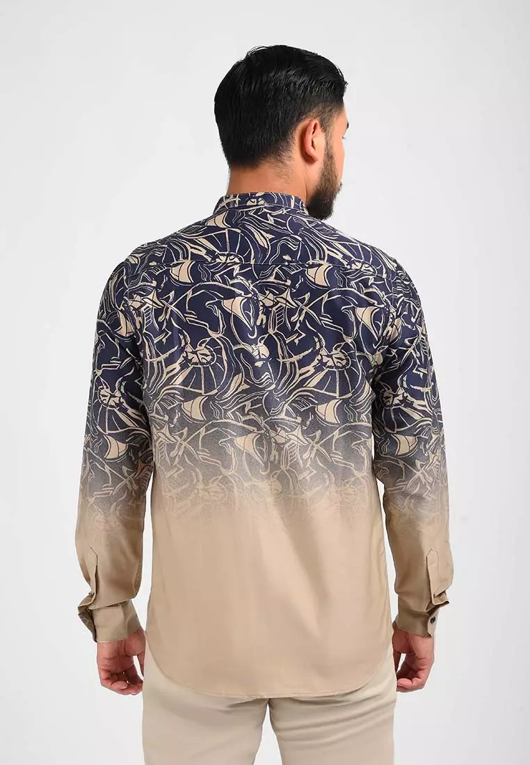 Jual Manzone MANZONE Kemeja Shanghai Lengan Panjang Pria DENIZ - Beige ...