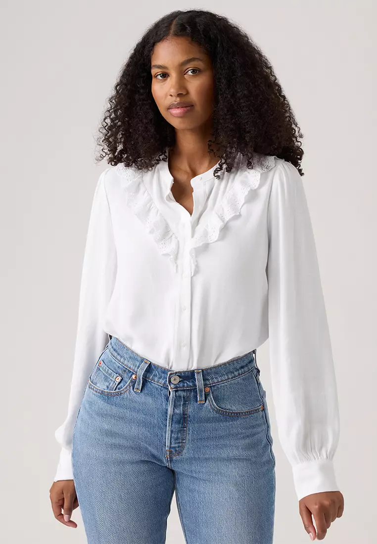 Jual Levi's Levi's® Women's Jane Eyelet Blouse (003HE-0000) Original ...