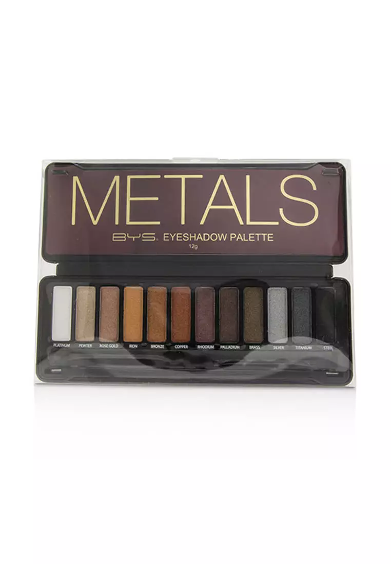 Buy BYS BYS - Eyeshadow Palette (12x Eyeshadow, 2x Applicator) - Metals ...