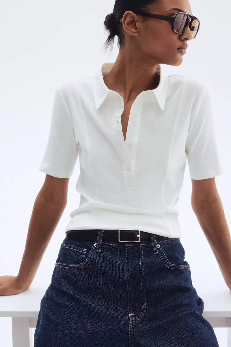 Buy H&M Collared top 2025 Online | ZALORA