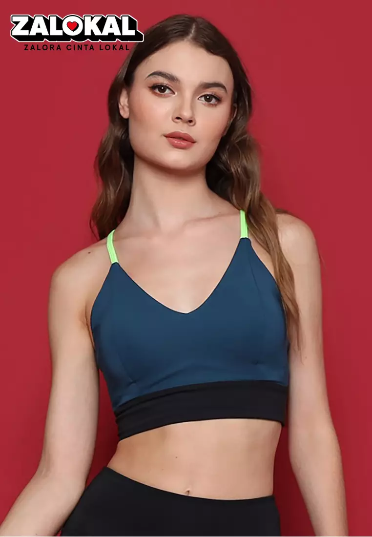 Jual Corenation Active Premium Callista Bra - Bottle Green Original 2024 | ZALORA Indonesia