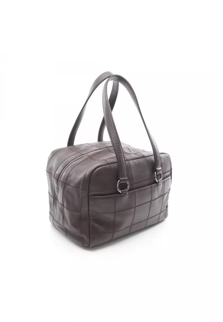 Buy Chanel Pre-Loved Chanel chocolate bar Boston bag Shoulder bag tote ...