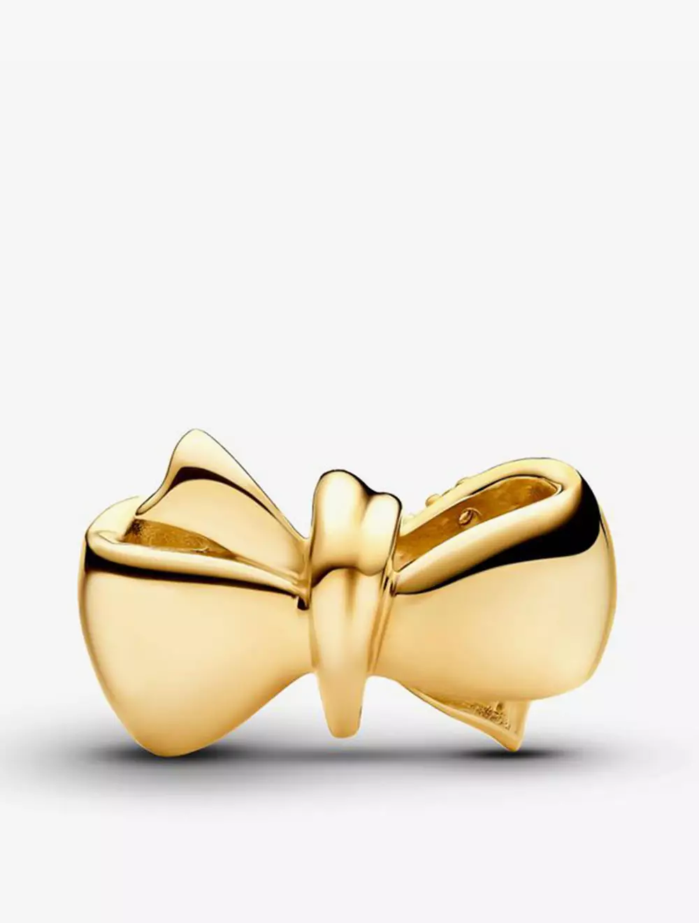 Jual PANDORA Bow 14k gold-plated charm with clear cubic zirconia ...