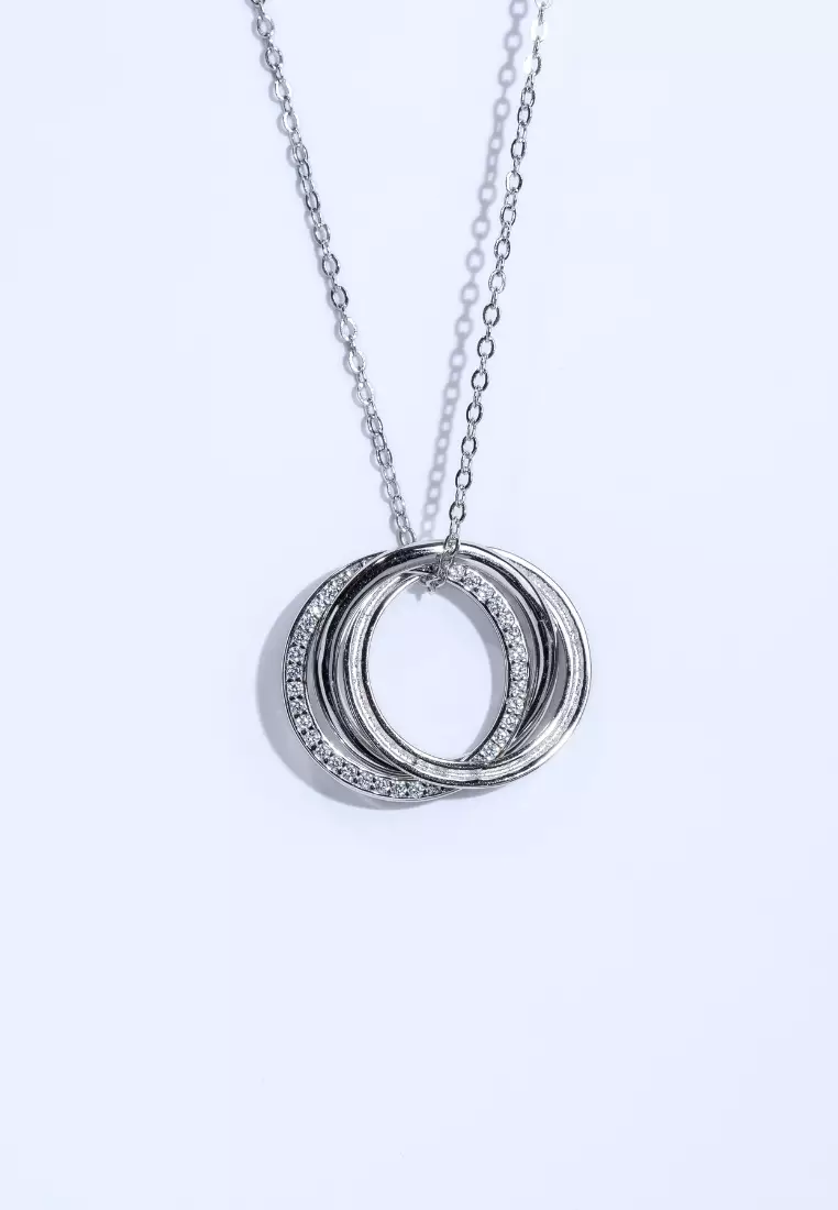 Buy Alfredulla Trini Silver 925 Zirconia Necklace Pendant 2025 Online ...