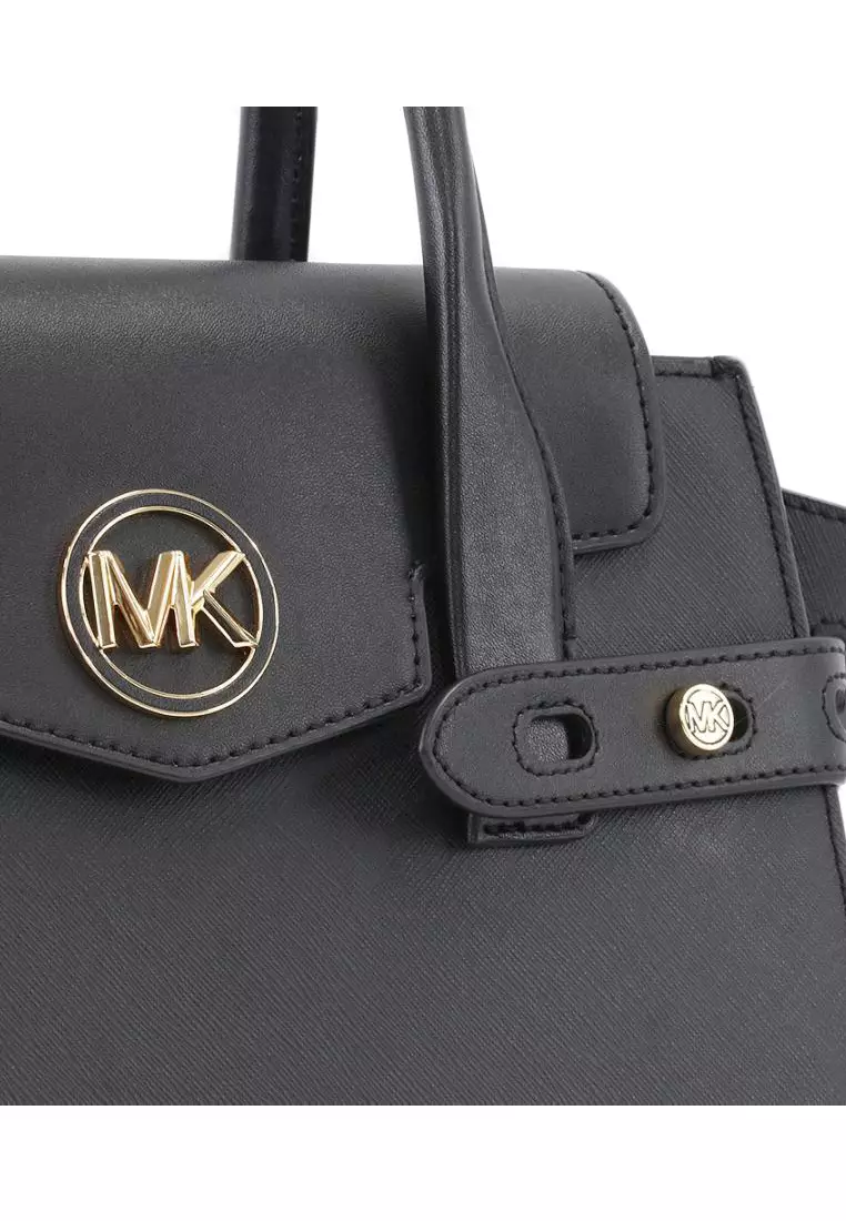 Buy MICHAEL KORS Michael Kors Carmen Medium Faux Leather Belted Satchel ...