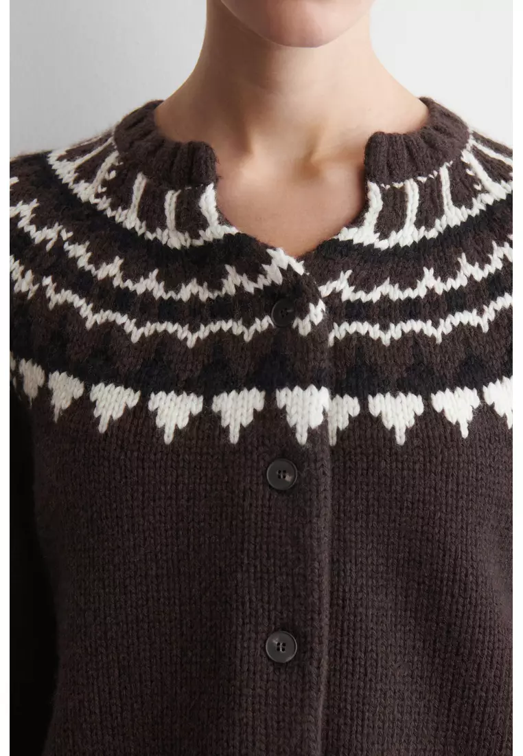 Buy COS FAIR ISLE WOOL-CASHMERE CARDIGAN 2025 Online | ZALORA