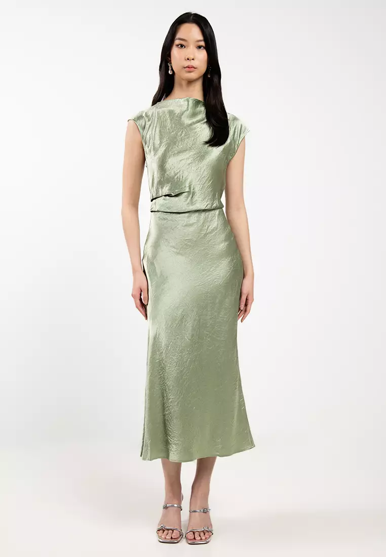 & Other Stories Bias-Cut Satin Midi Dress 2026 | Buy & Other Stories ...