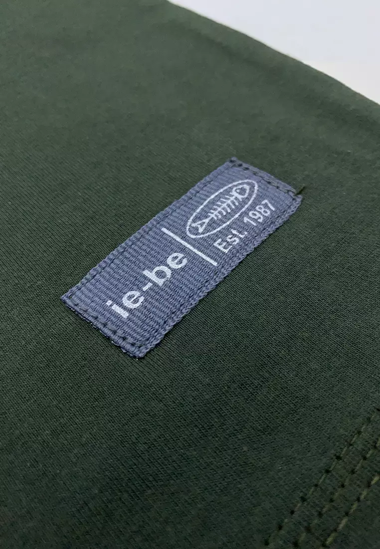 Jual IEBE Kaos Polos Tangan Panjang IEBE Casual Green Army I1HL8064GMY ...