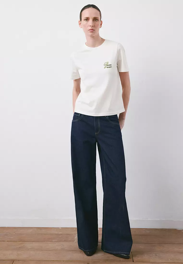 Buy Mango Printed Cotton-Blend T-Shirt 2026 Online | ZALORA