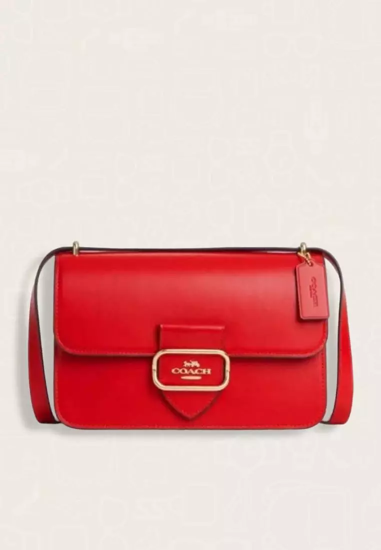 Jual Coach Coach Large Morgan Square Crossbody Electric Red Original ...
