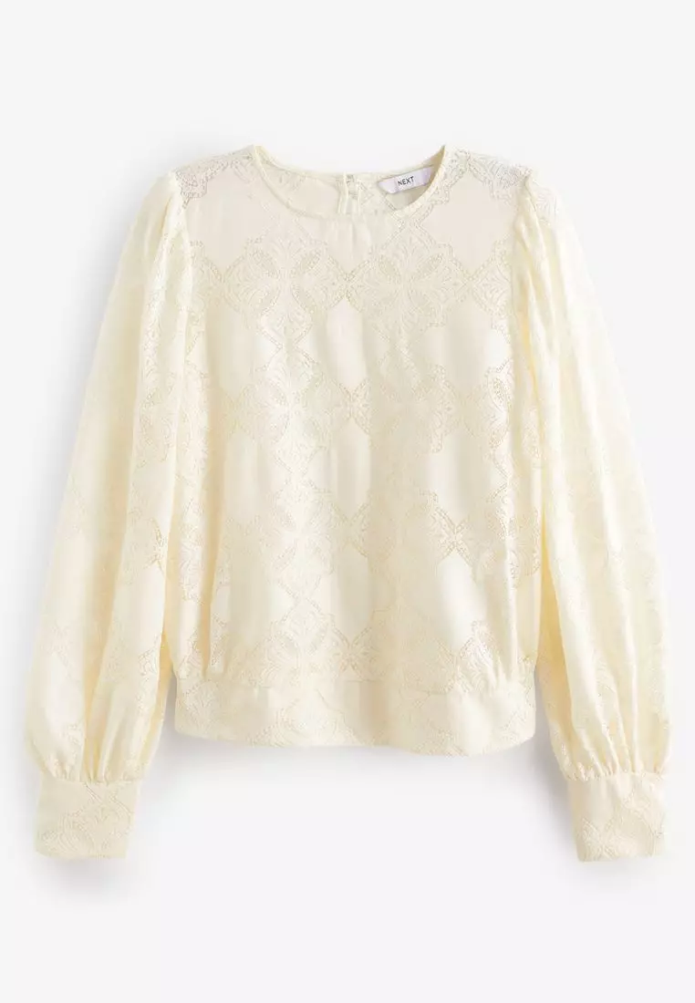 Buy NEXT Lace Long Sleeve Blouse 2025 Online | ZALORA