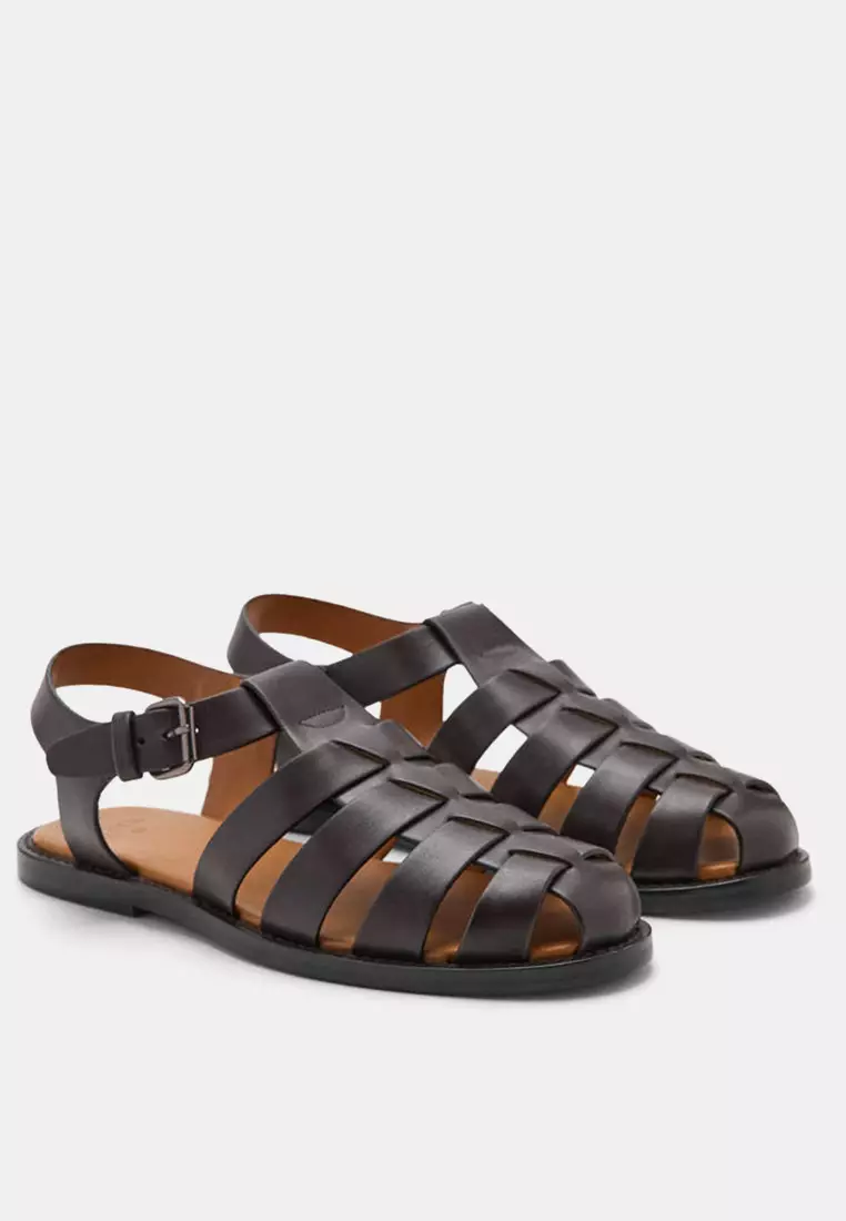 Jual MANGO Man 100% Leather Jelly Sandals Original 2026 | ZALORA ...
