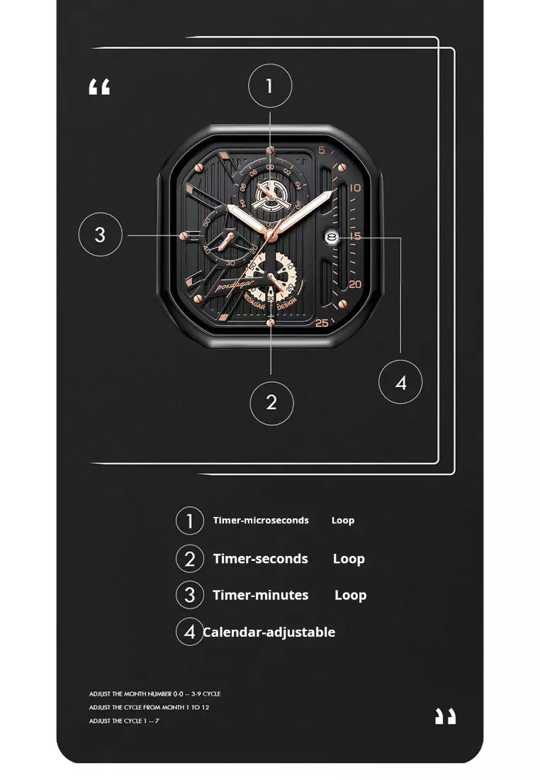 Buy OPCHIC Men's Waterproof Luminous Multifunctional Watch 2025 Online ...