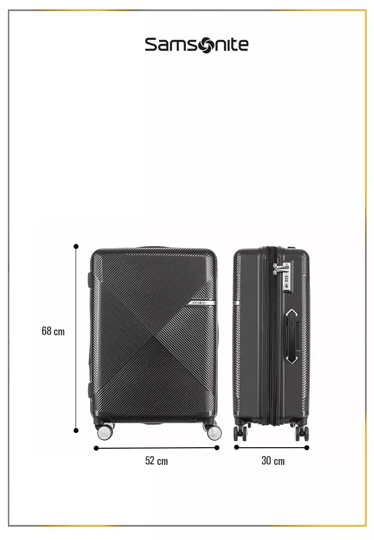Jual Samsonite Samsonite Koper Hardcase Volant Medium 25 Inch - Black ...